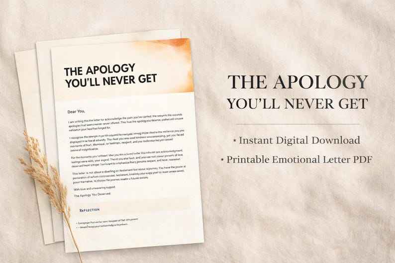 The Apology You’ll Never Get – A Healing Letter for Closure | Emotional ...