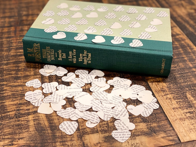 100 Pieces Vintage Book Page Confetti Hearts|book Page Table Scatter ...