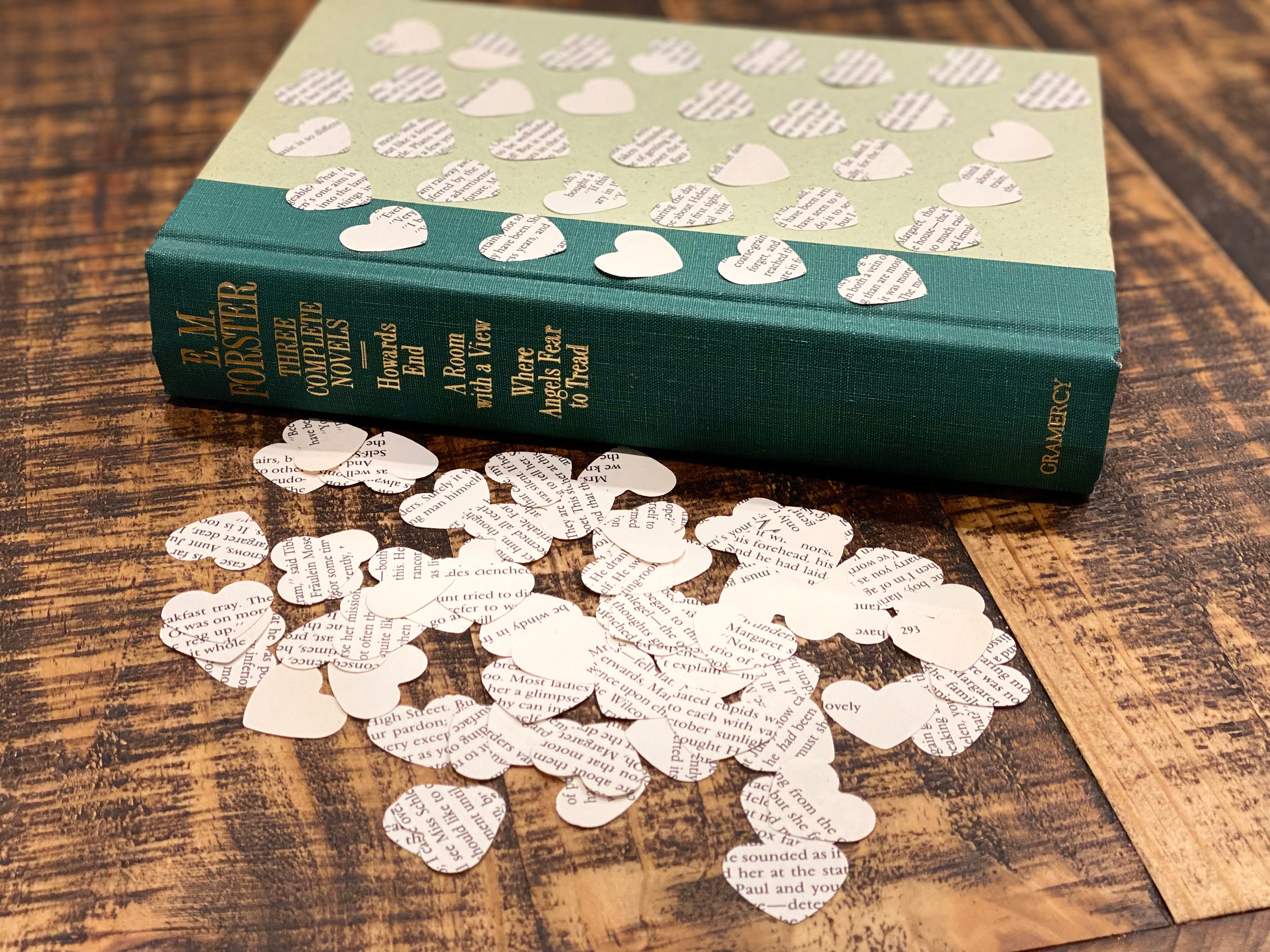 100 Pieces Vintage Book Page Confetti Hearts|book Page Table Scatter ...