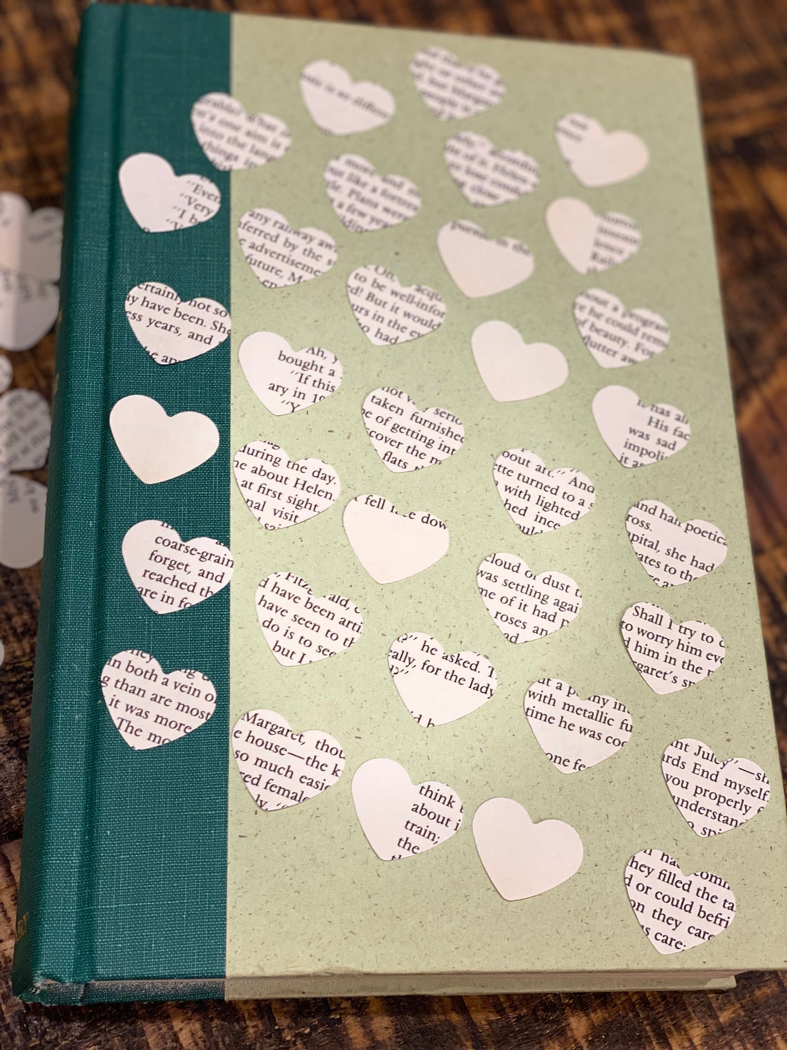 100 Pieces Vintage Book Page Confetti Hearts|book Page Table Scatter ...