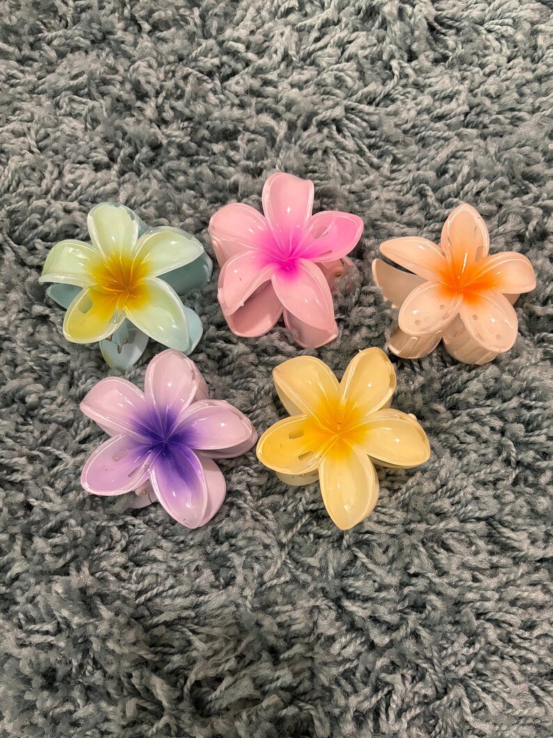 Flower Claw Clips - Etsy