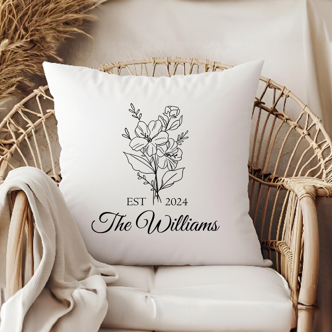 Engagement Gift for Couple, Custom Wedding Gift, Custom Couple Pillow ...