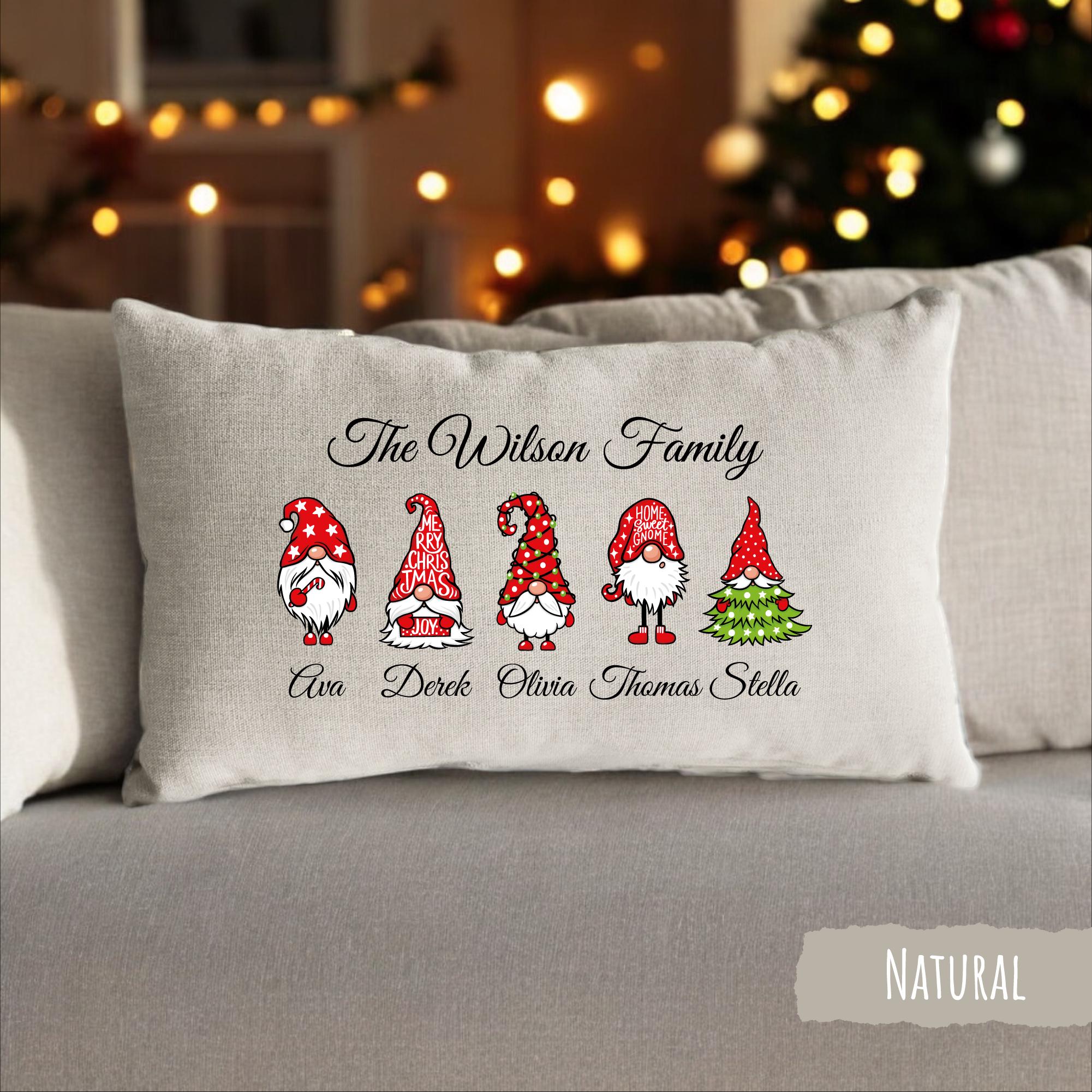 Personalized Christmas Family Pillow, Custom Family Pillow, Christmas ...