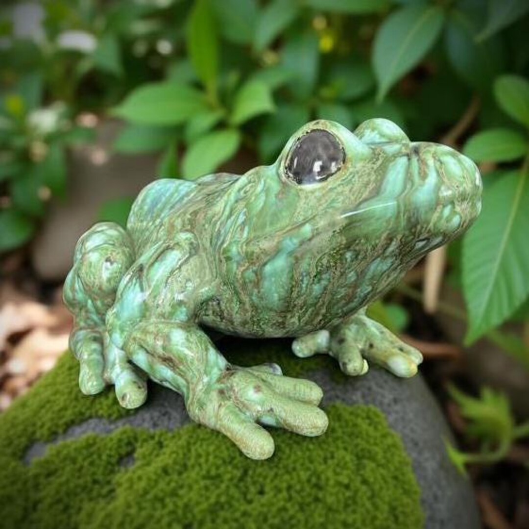 Extra-large Vintage Arnels Ceramic Frog Toad Garden Figurine Dripware ...