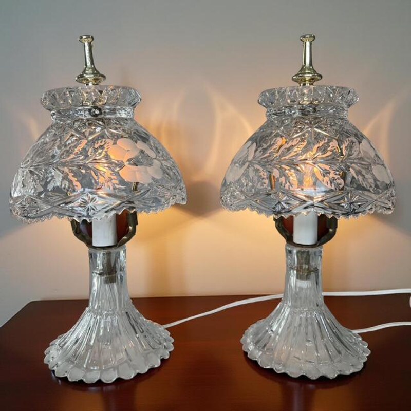 Vintage Parlor Lamp Pair - Etsy