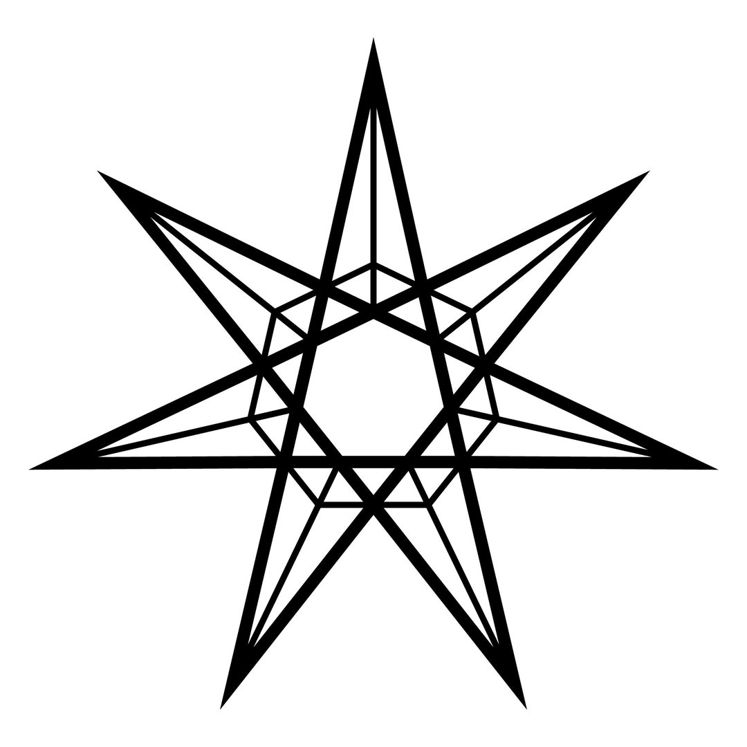 Seven Pointed Star Vector Image - Etsy