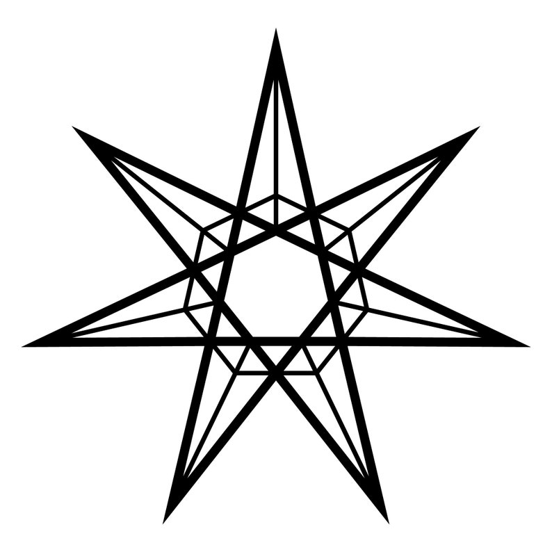 Seven Pointed Star Vector Image - Etsy