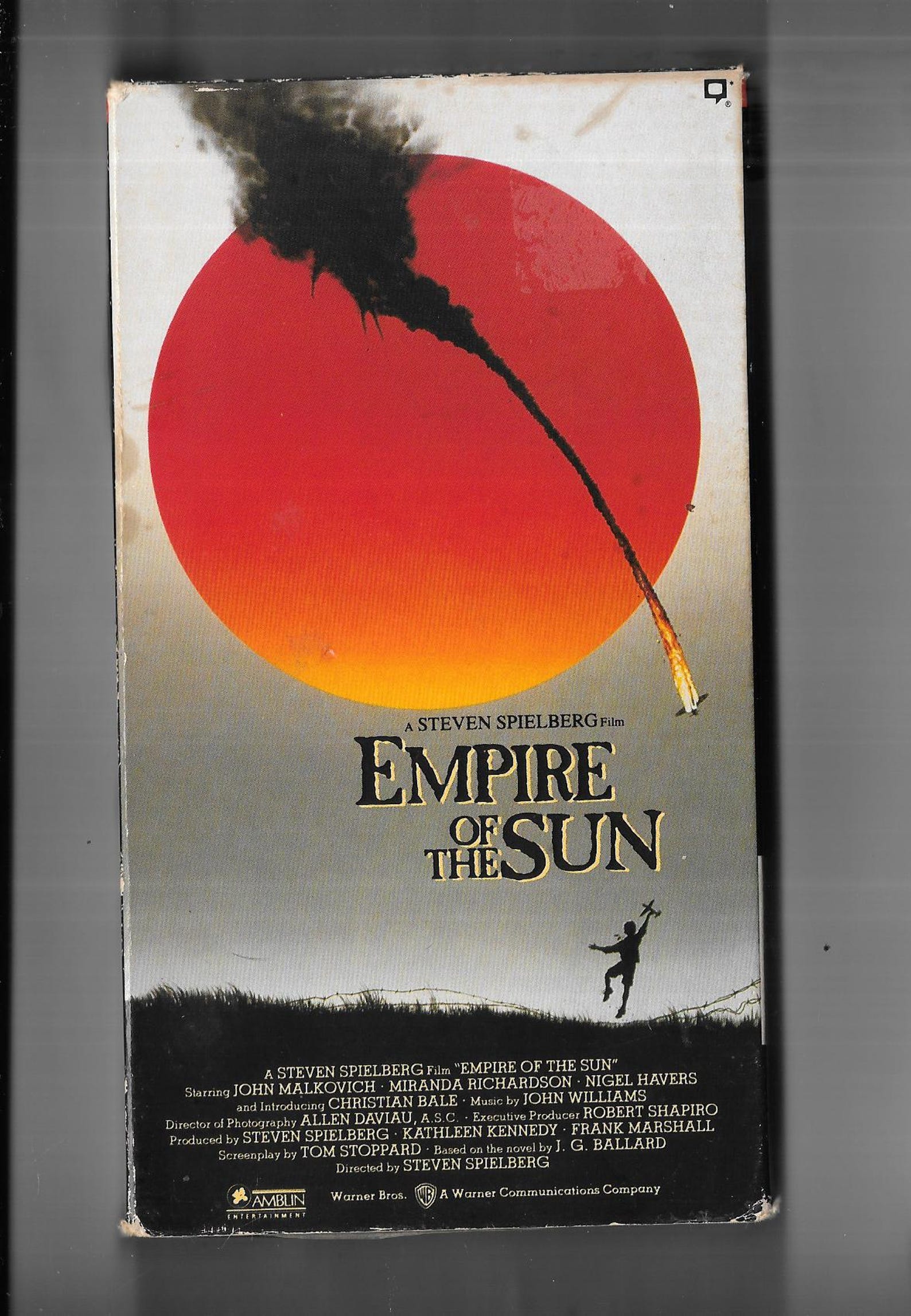 VTG VHS Empire of the Sun 1987 Warner Bros. 1988 Non Rental Tape Plays ...
