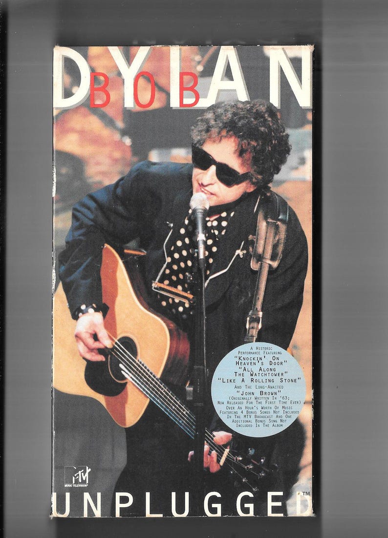 Bob Dylan Unplugged 1994 VHS Columbia Home Video 1995 Non Rental Plays Great - Etsy Australia