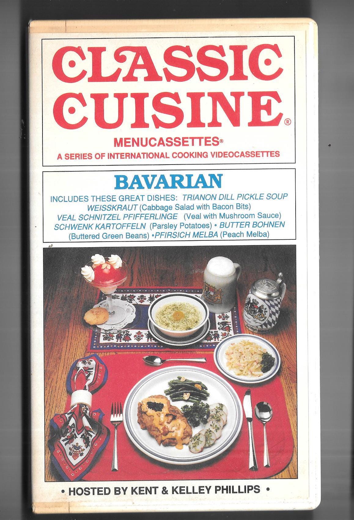 VHS Classic Cuisine Menucassette Bavarian 1990's Non Rental W/original ...