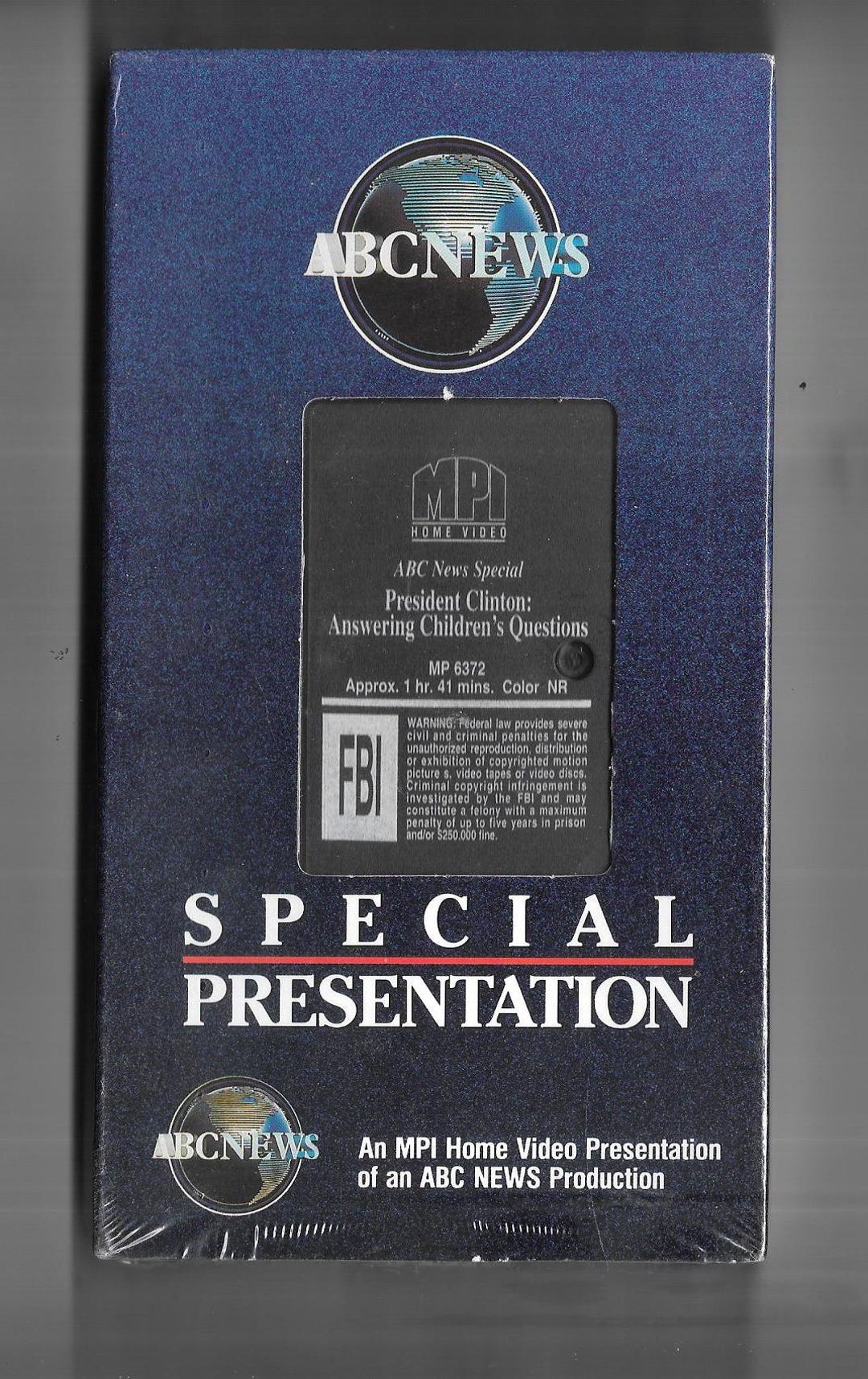 VHS ABC News Special President Clinton: Answering Children's Questions ...