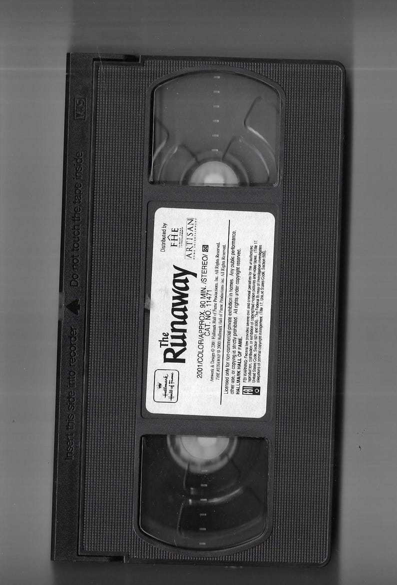 The Runaway VHS 2001 Hallmark Hall of Fame. Non Rental Plays Great - Etsy