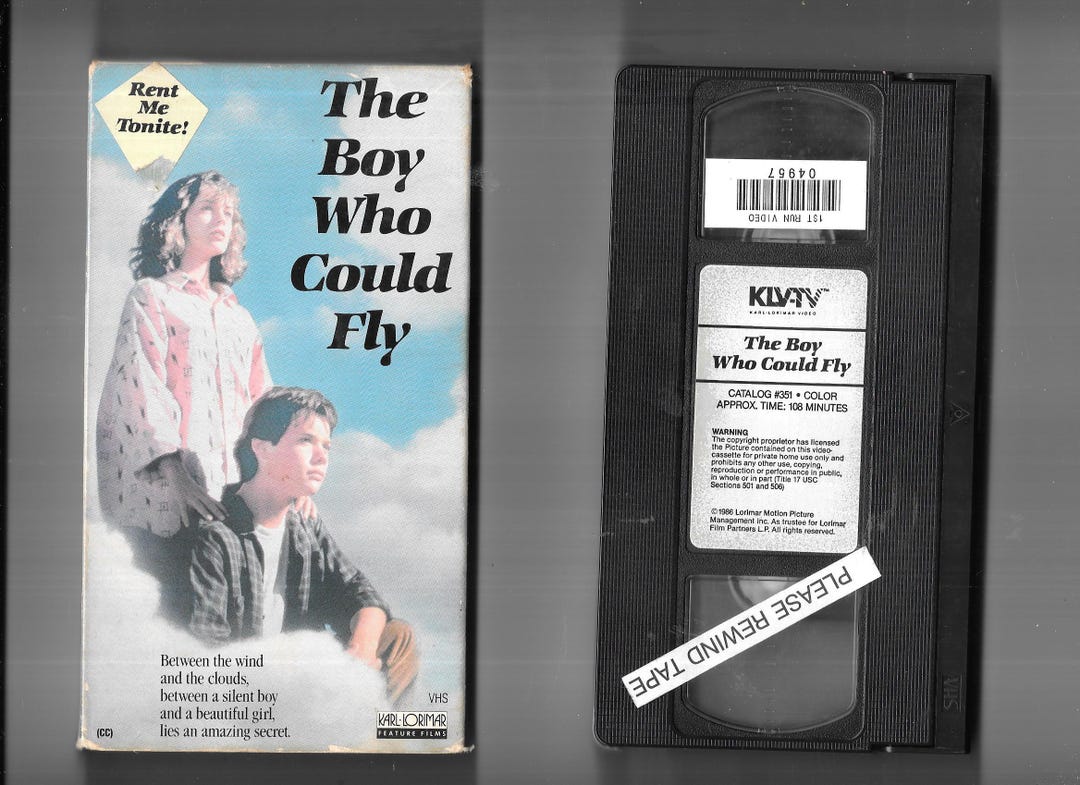 The Boy Who Could Fly 1986 Karl Lorimar VHS 351 Ex Rental Plays Good - Etsy