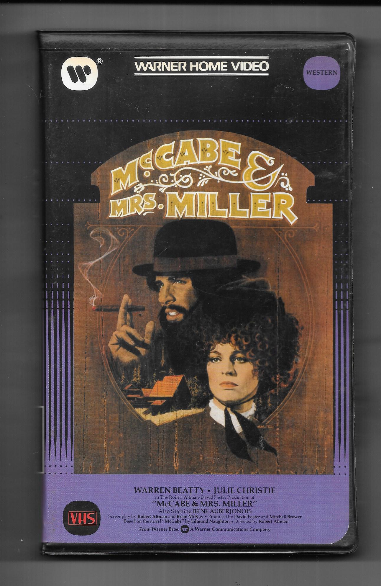 VHS Mccabe and Mrs. Miller 1972 Warner Bros. 1986 Non Rental W/original Clam Case VG Tape Looks ...