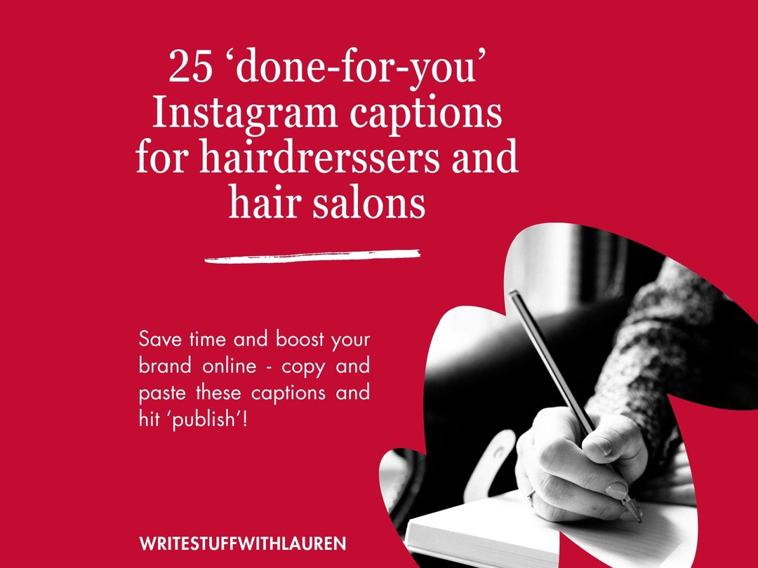 25 Hair Salon Instagram Captions: Ready-to-use (PDF Download) - Etsy