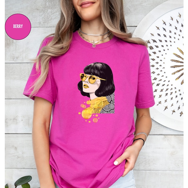 Black & Yellow Graphic Tee - Etsy