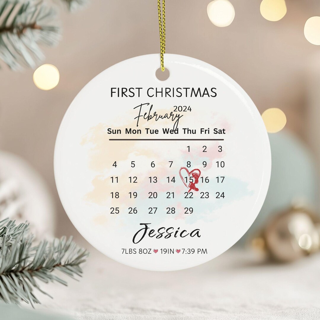 Custom Baby's First Christmas, Baby First Christmas Ornament Gift ...