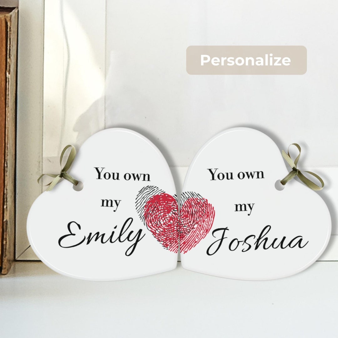 Unique Custom Couples Name Ornament, Couples Gift, Lovers Gift, Engaged ...