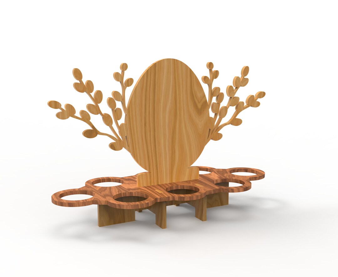 Easter Chicken Egg Stand for Laser Cut & CNC | Egg Holder SVG | Easter ...