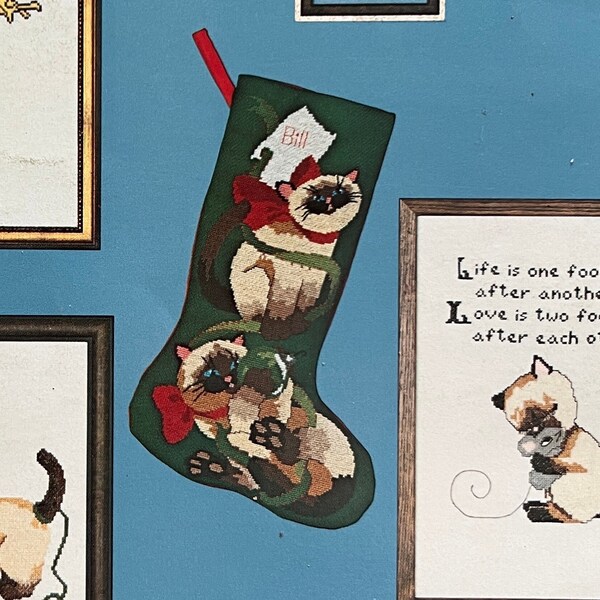 Cat Needlepoint - Etsy