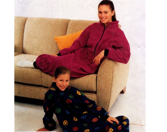 Wearable Blanket Pattern Uncut Snuggie Pattern Multisize Child - Adult ...