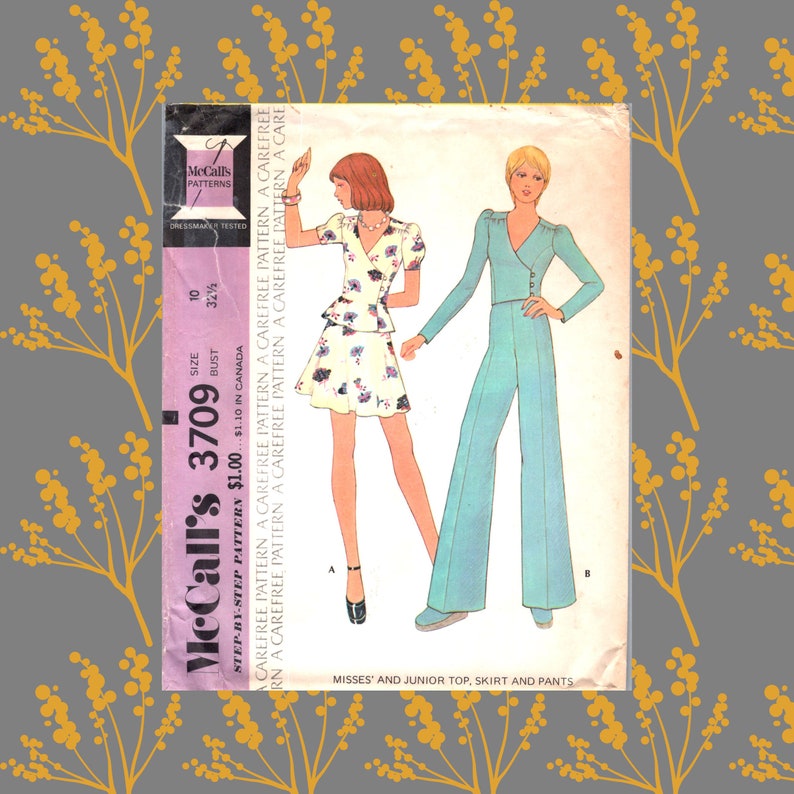 Flares Pattern Uncut 70s Puff Sleeve Blouse Pattern Size 10 - Etsy