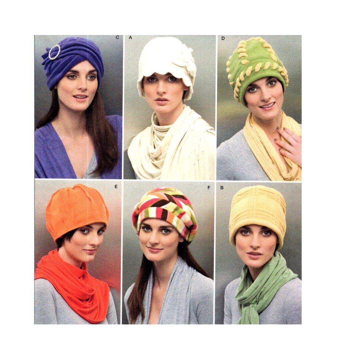 Fleece Hat Pattern Uncut Turban Hat Pattern Size Sm-med-lg - Etsy