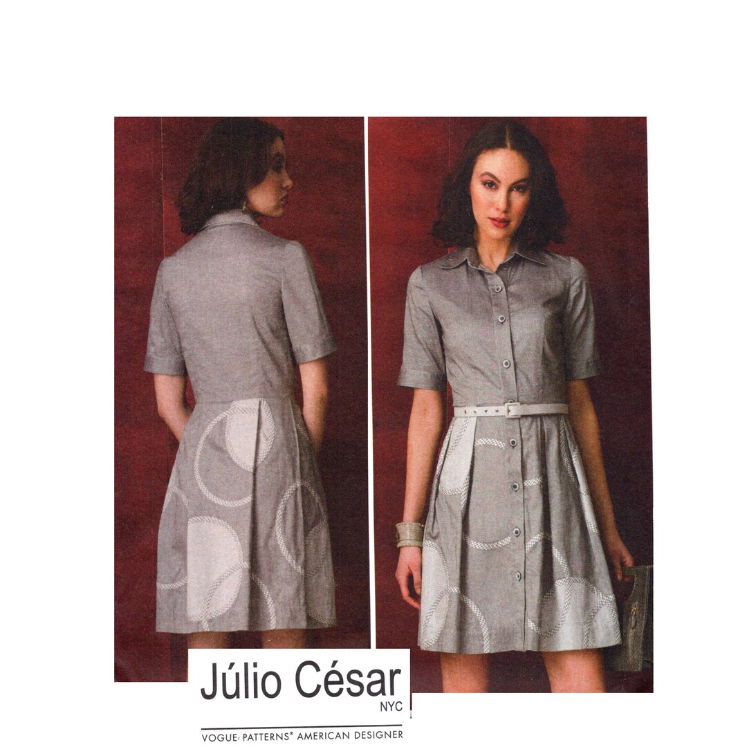 Vogue Julio Cesar Dress Pattern Uncut American Designer Multisize 6-14 ...