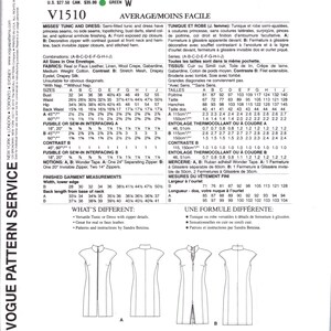 Zip Front Dress Pattern Uncut Vogue Original Sandra Betzina - Etsy