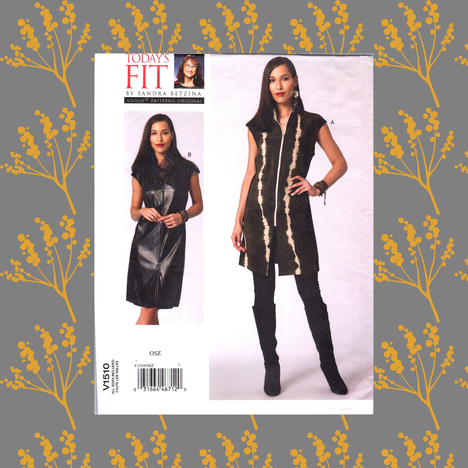 Zip Front Dress Pattern Uncut Vogue Original Sandra Betzina - Etsy