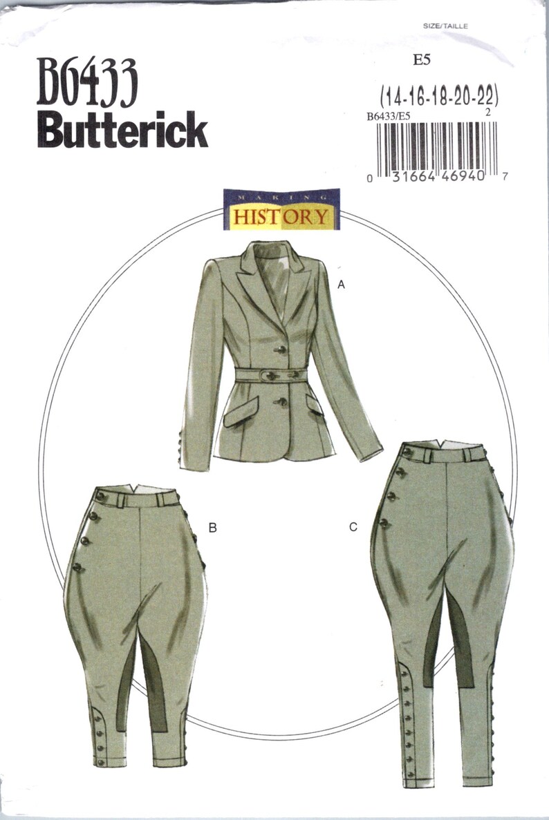 Riding Coat Pattern Uncut Jodphurs and Breeches Multisize 6-14 - Etsy