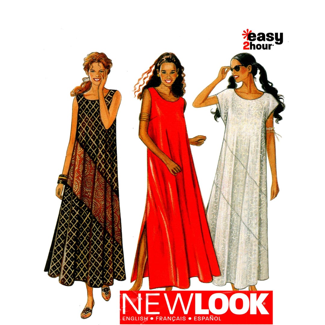 Vintage 90s Spiral Dress Pattern Uncut Diagonal Seam Multisize 8-18 ...
