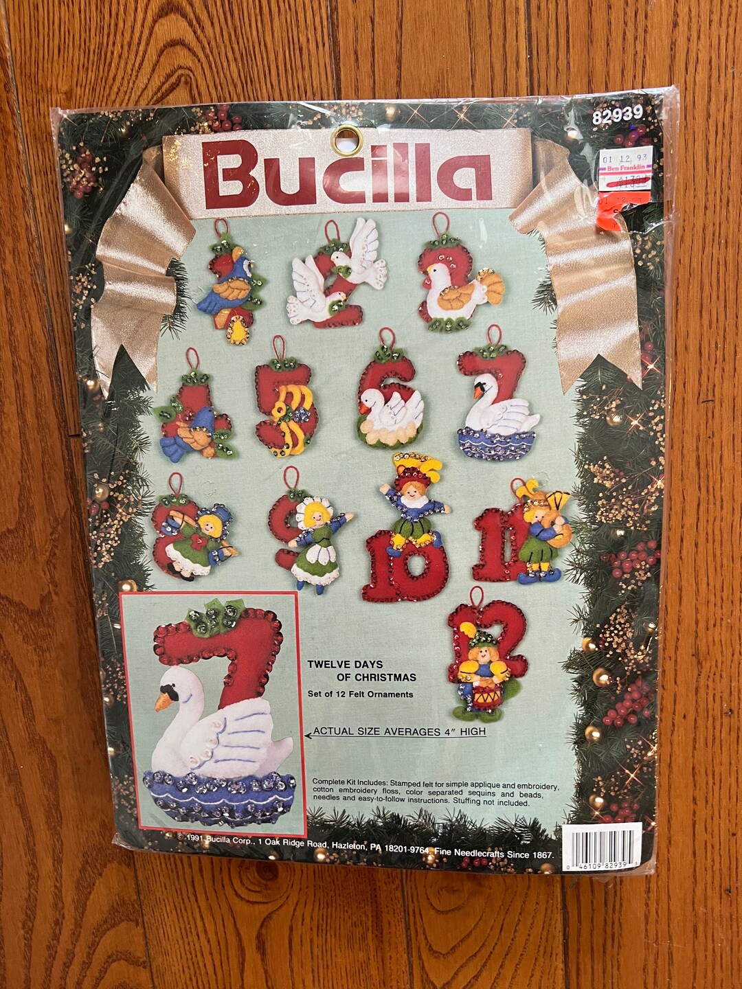 Bucilla 12 Days of Christmas Oranments Felt Kit NIP Twelve Felt ... Bucilla 12 Days of Christmas Oranments Felt Kit NIP Twelve Felt ...