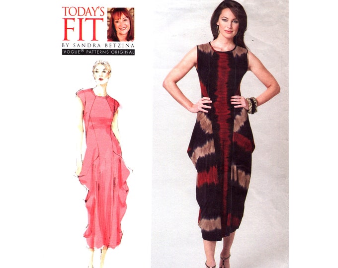 Loose Dress Pattern Uncut Vogue Original Sandra Betzina Multisize Bust ...