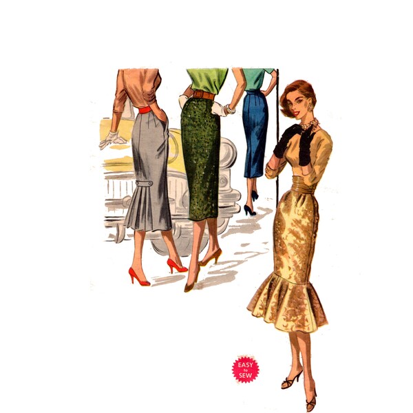 XS-XL Fishtail Skirt PDF Sewing Pattern Wedding Mermaid Skirt Maxi ...