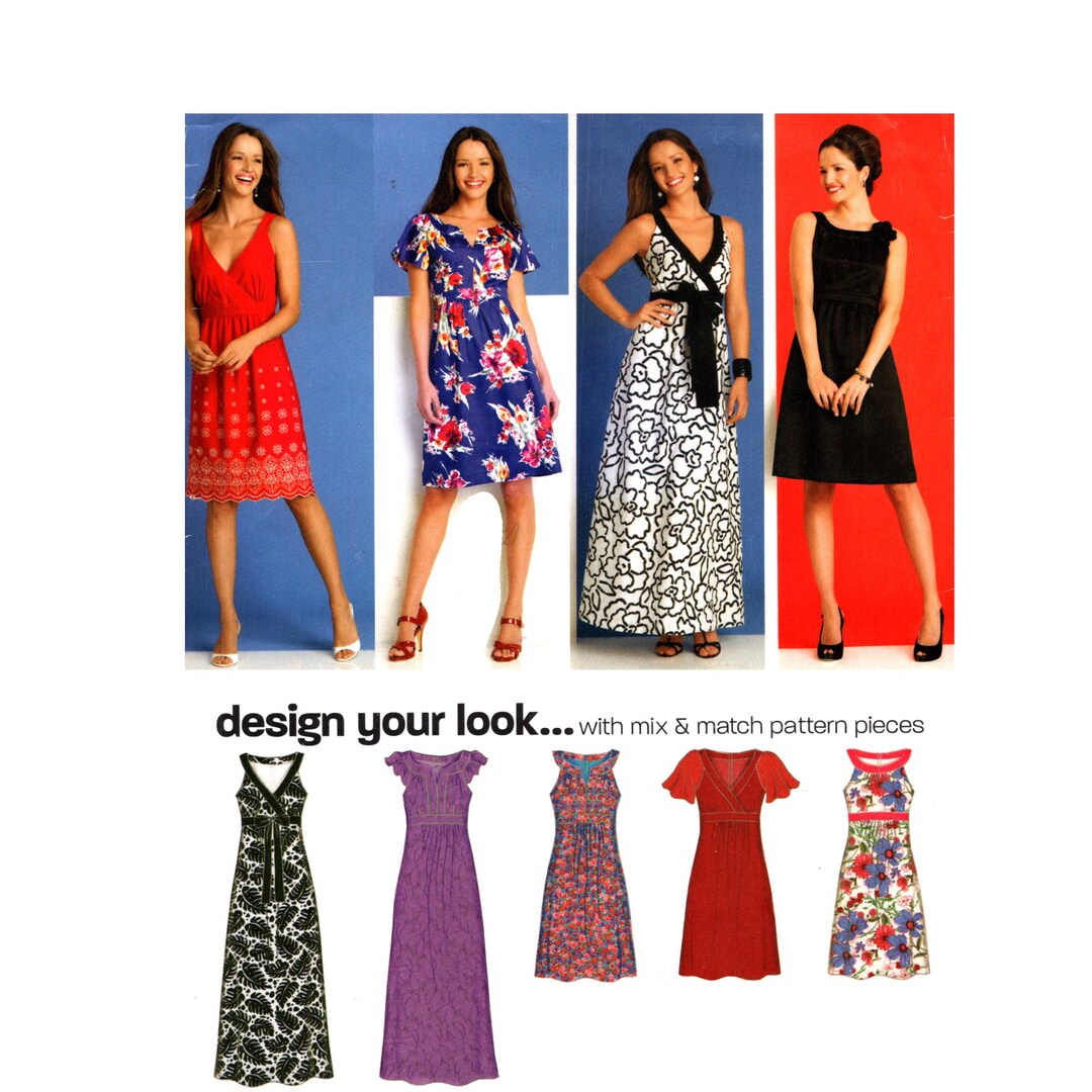 New Look Mix and Match Dress Pattern Uncut Multi Size 8-18 Bust 31.5-40 ...
