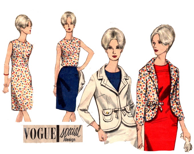 Vogue Special Design Jacket and Skirt Pattern Uncut 60s Blouse and ...