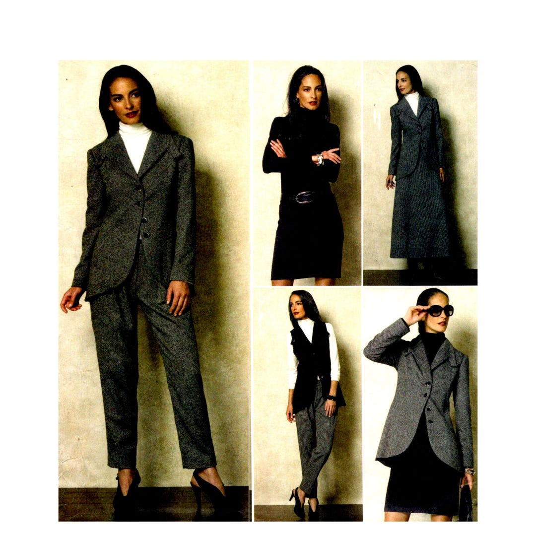 Vogue Long Skirt Pattern Uncut Vest Jacket Top Dress Skirt Pants ...