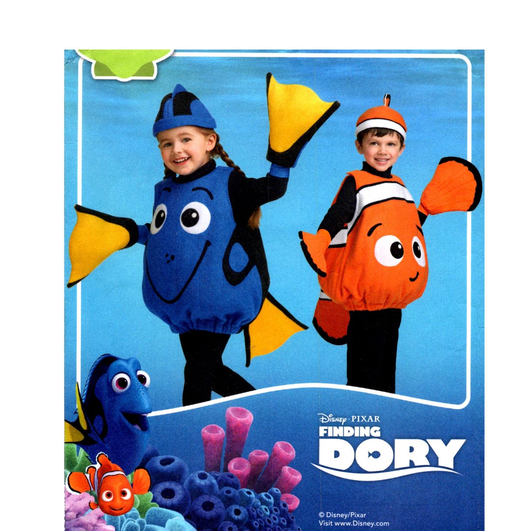 Kids Fish Costume Pattern Uncut Boys Girls Multisize 1/2 4 Goldfish ...