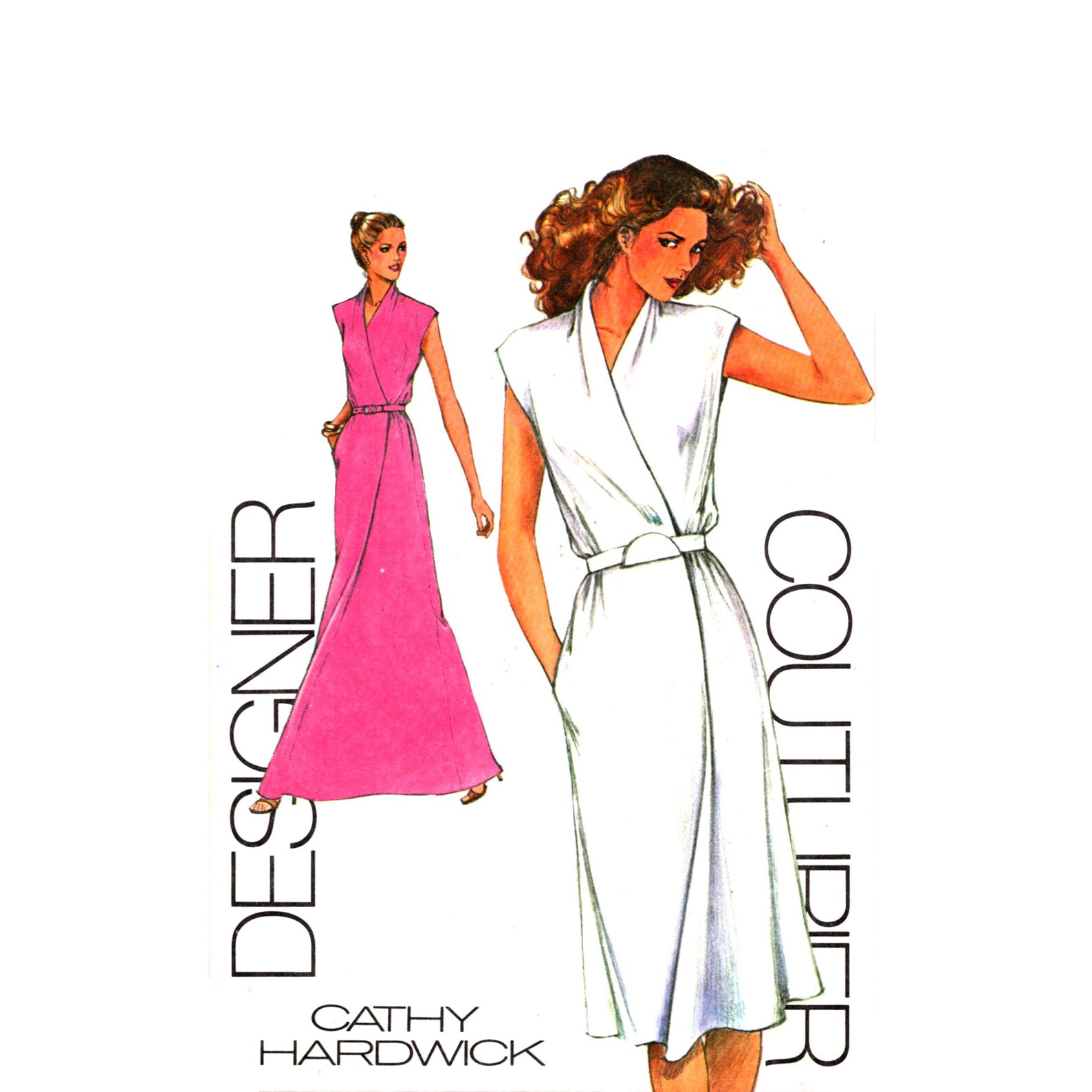 Cathy Hardwick Draped Dress Pattern Uncut 80s Draped Gown Size - Etsy