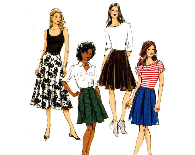 Classic Gored Skirt Pattern Uncut Flared Multisize 14-22 Waist 28-37 ...