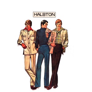 Halston 70s Shacket Pattern Pre-cut Mens Pants Size 40 Chest 40 Cosplay ...