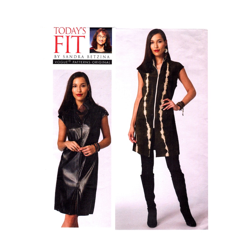 Zip Front Dress Pattern Uncut Vogue Original Sandra Betzina - Etsy