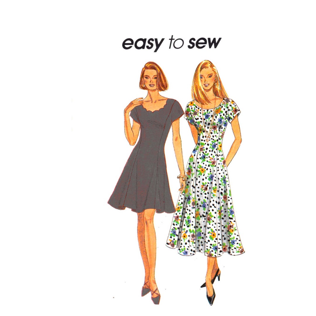 Dress Pattern Uncut 90s Sundress Pattern Pattern Multi Size 12-16 Bust ...