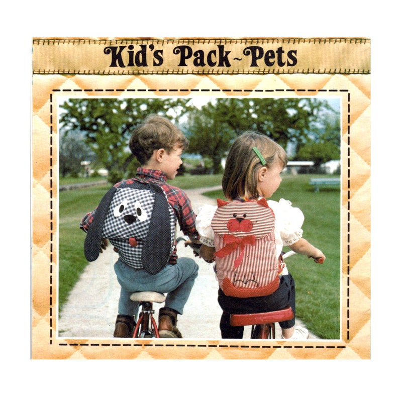 Pack Pets Pattern Pre-cut Kids Animal Backpacks Puppy - Etsy