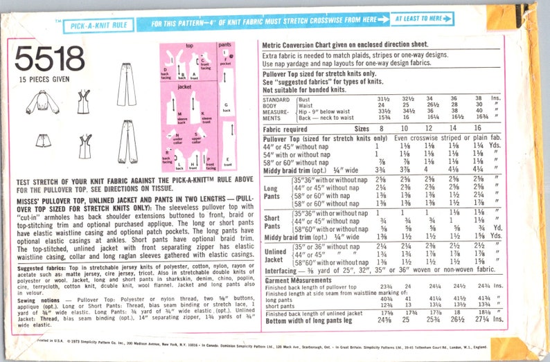 Track Suit Pattern Uncut 70s Shorts Pattern Windbreaker | Etsy