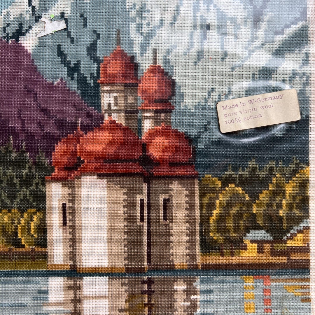 Vintage Gobelin St. Bartholomew's Church Needlepoint Tapestry Kit NIP ...