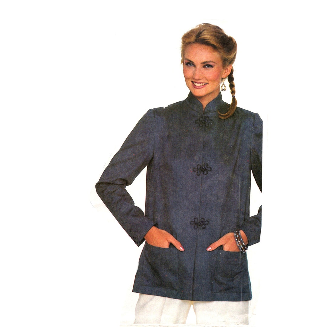 Asian Jacket Pattern Uncut Evening Jacket Multisize 12-16 Bust 34-38 ...