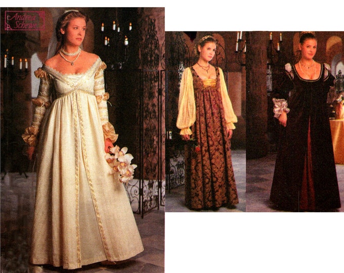 Renaissance Wedding Dress Pattern Uncut Multisize 10-12-14 Bust 32.5-36 ...