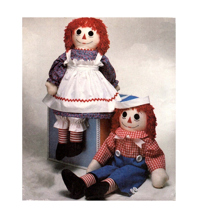 Raggedy Ann Pattern Uncut 36 Inch Large Rag Doll Pattern - Etsy